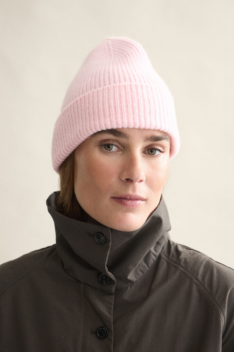 Le Bonnet Classic Beanie in Blush Pink at Parc Shop